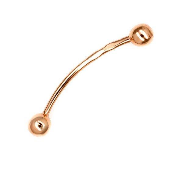 Пирсинг в пупок, красное золото, 585 проба