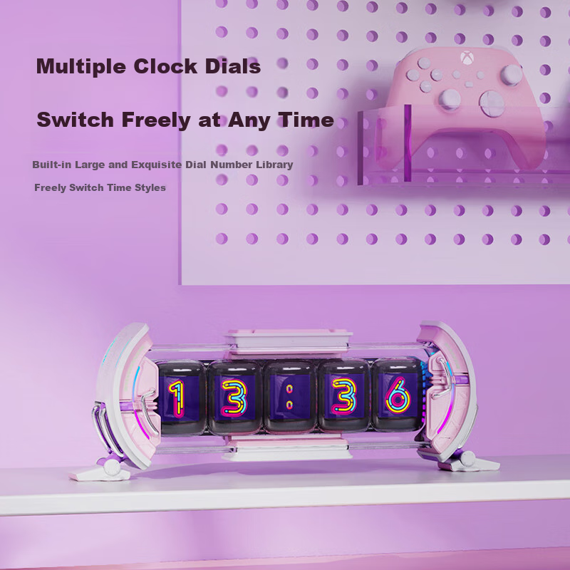 Электронные часы Divoom Pixel Art Timebox, цвет Pink