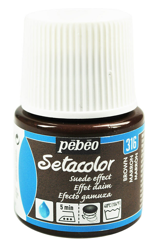 Краска акриловая Pebeo для темного и светлого, с эффектом замши, Setacolor 45 мл