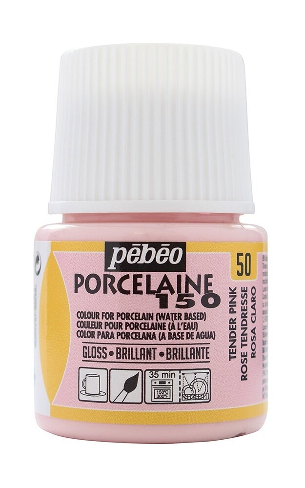 Краска по фарфору и керамике Pebeo под обжиг, пастельная, Porcelaine 150, 45 мл, нежный розовый
