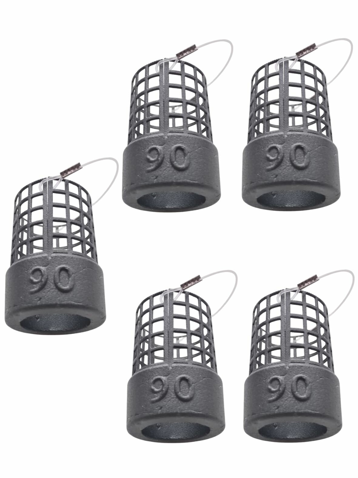 5 ШТ. Кормушка фидерная Дюза черная 90гр. для реки с умеренным или сильным течением