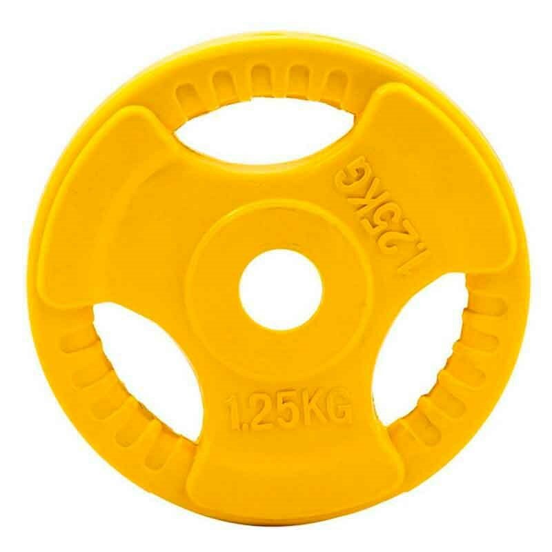 PROFI-FIT Диск обрезиненный 3 HANDLE цветной D26 мм PROFI-FIT 1,25 кг Желтый