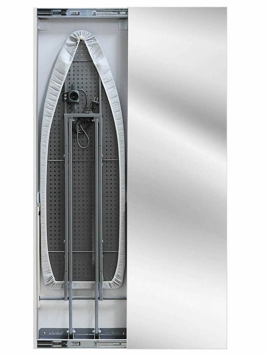 Встроенная гладильная доска Табула (зеркало), выбеленный дуб, купе право