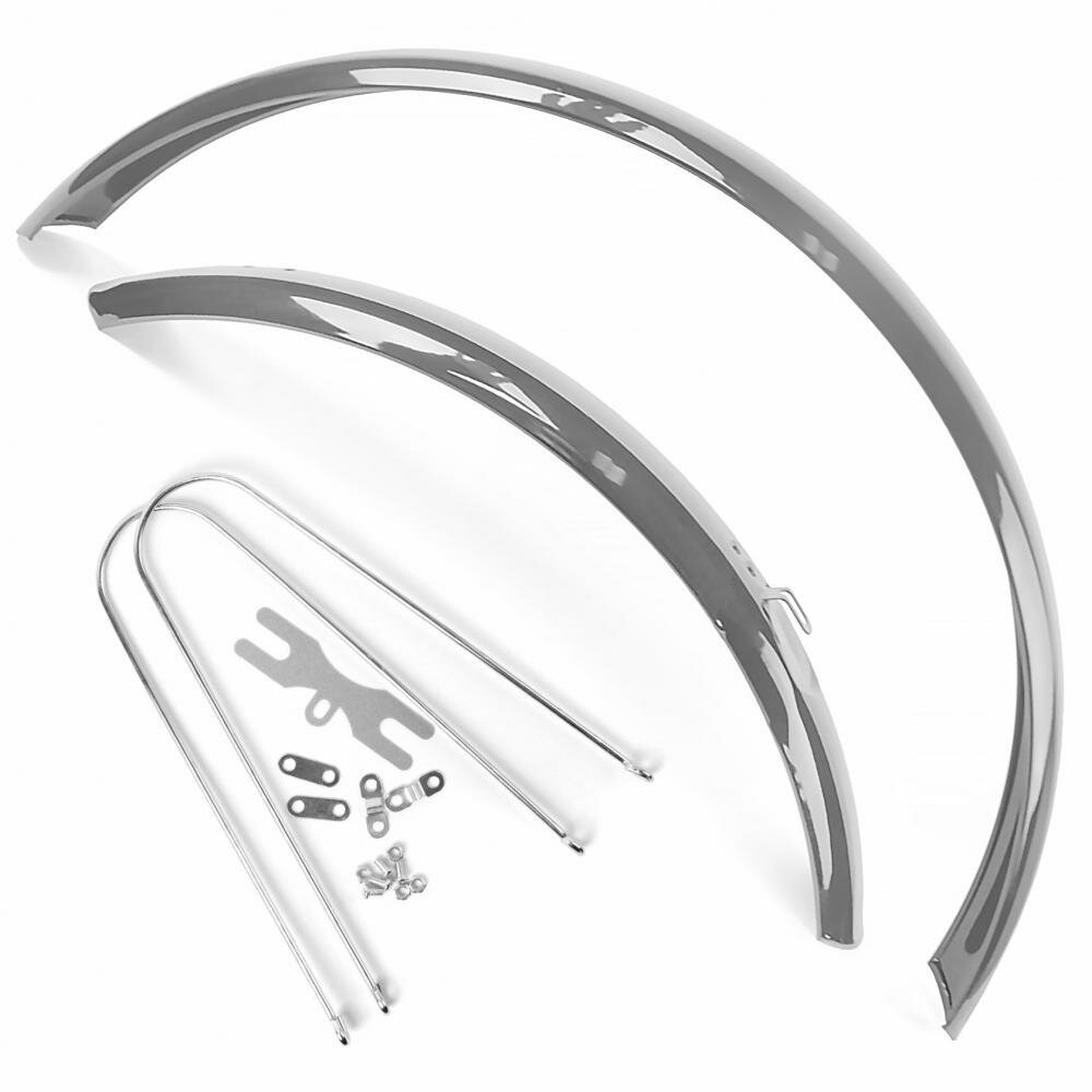 Крылья для велосипеда HN28 28" сталь серебристые (комплект)