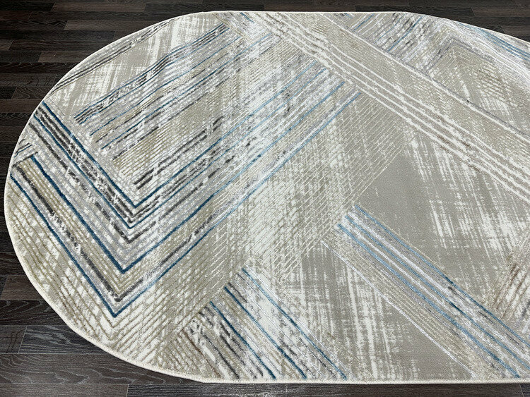 Ковер, Овал, Бежевый, Синий, Серый, Коричневый, Современный, на пол, в гостиную, спальню, в ассортименте (120 см. на 180 см.)