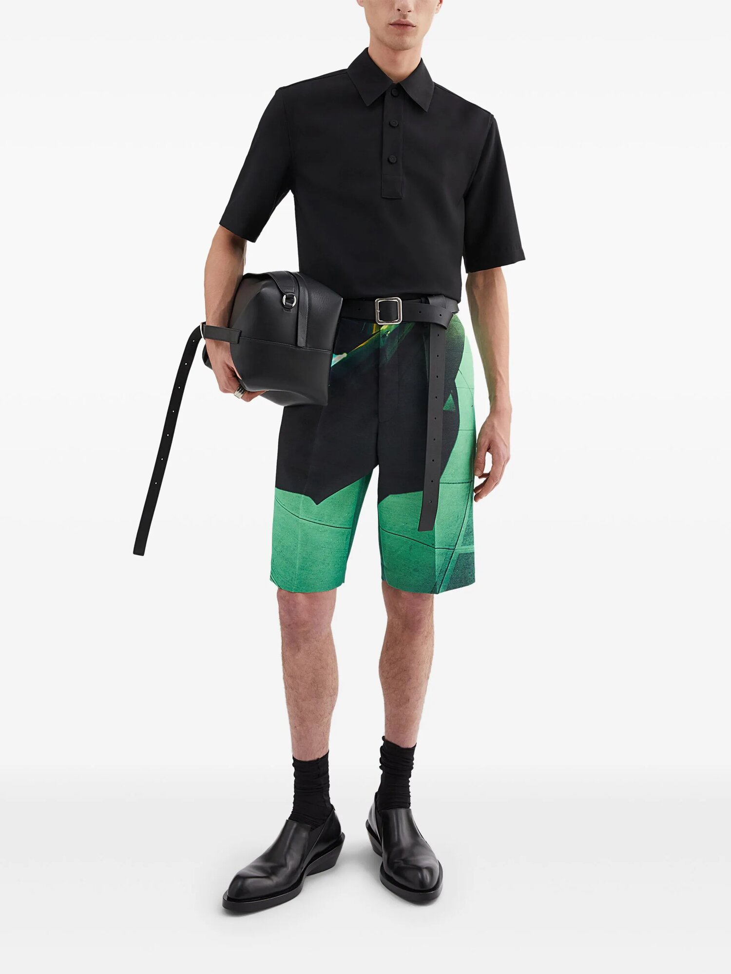 Рубашка Jil Sander, размер 46, black / black — фото 1