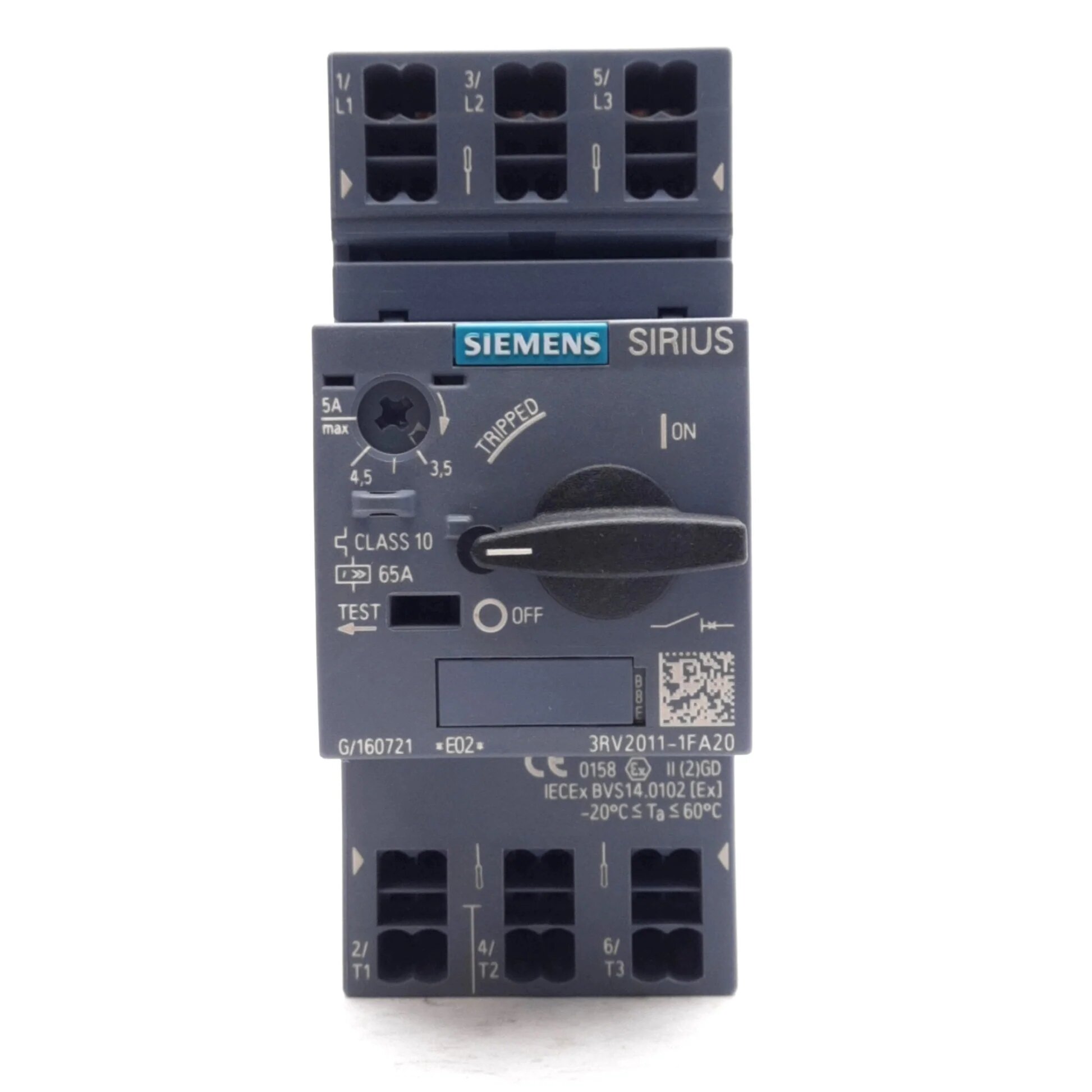 Защитный выключатель двигателя Siemens 5А 3RV2011-1FA20 4011209724303