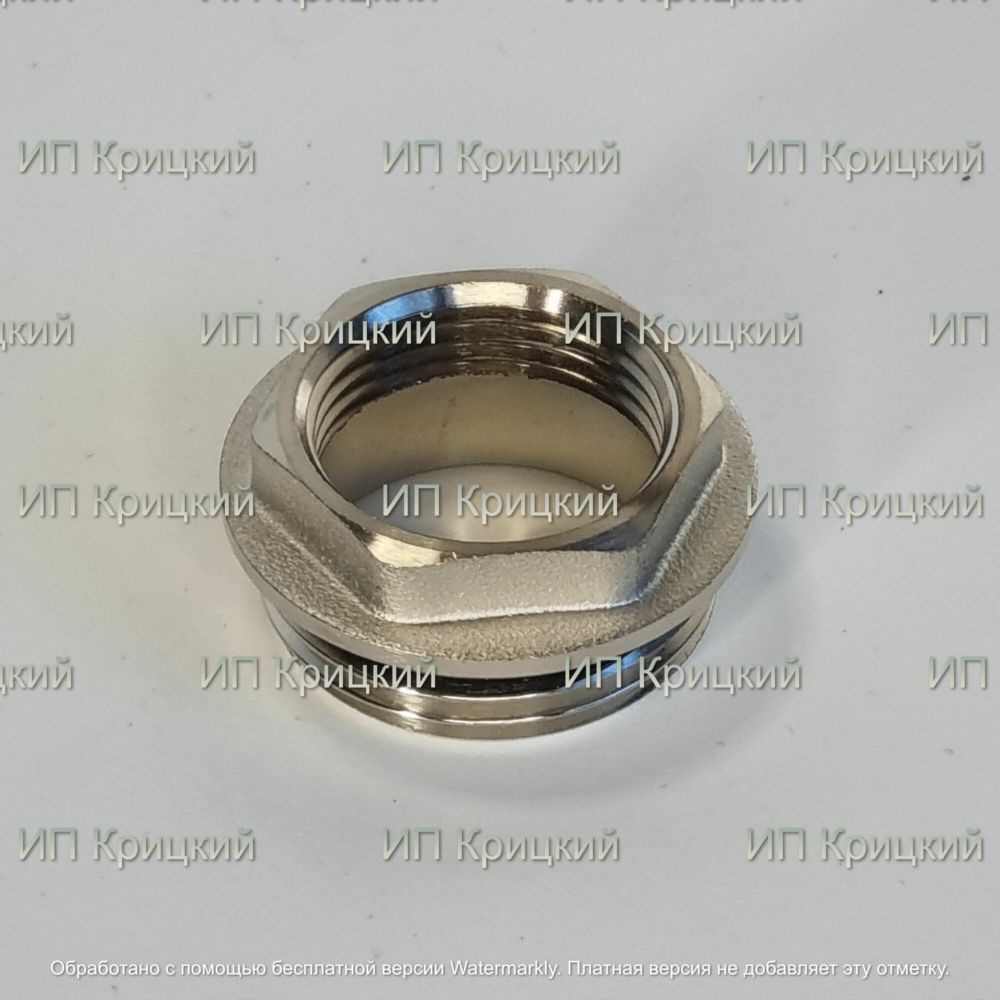 Футорка никелированная с уплотнительным кольцом 3/4" х 1" г/ш M302-34 TIM