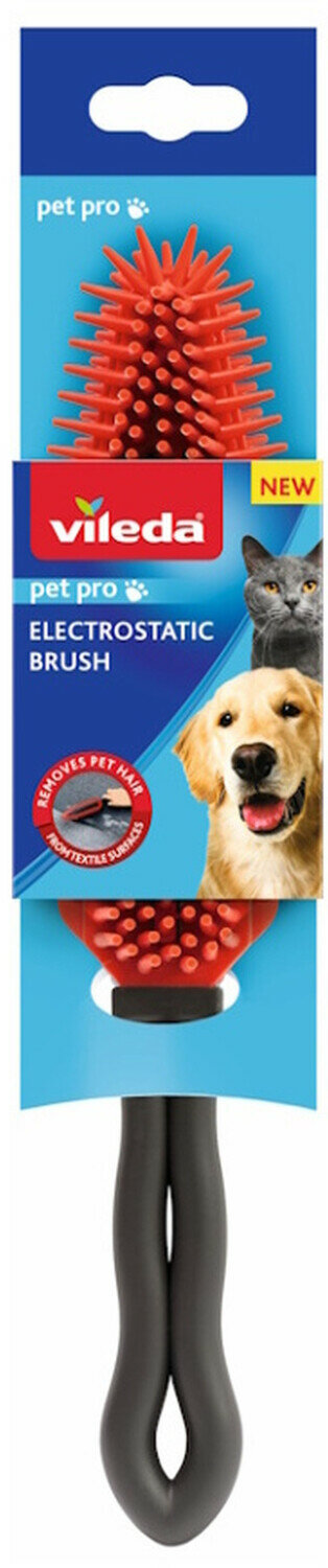 Щетка Vileda "Pet Pro" для уборки шерсти, красно-чёрная, антистатическая, 27 см