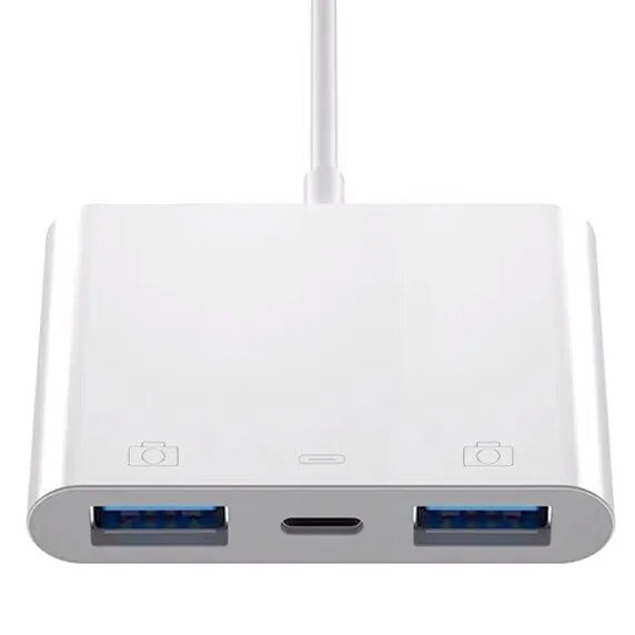 Адаптер Lightning/USB A/OTG для IPhone, устройство для зарядки клавиатуры, мыши, U-диска, камеры, конвертер данных для Iphone Otg 2USB with Charging