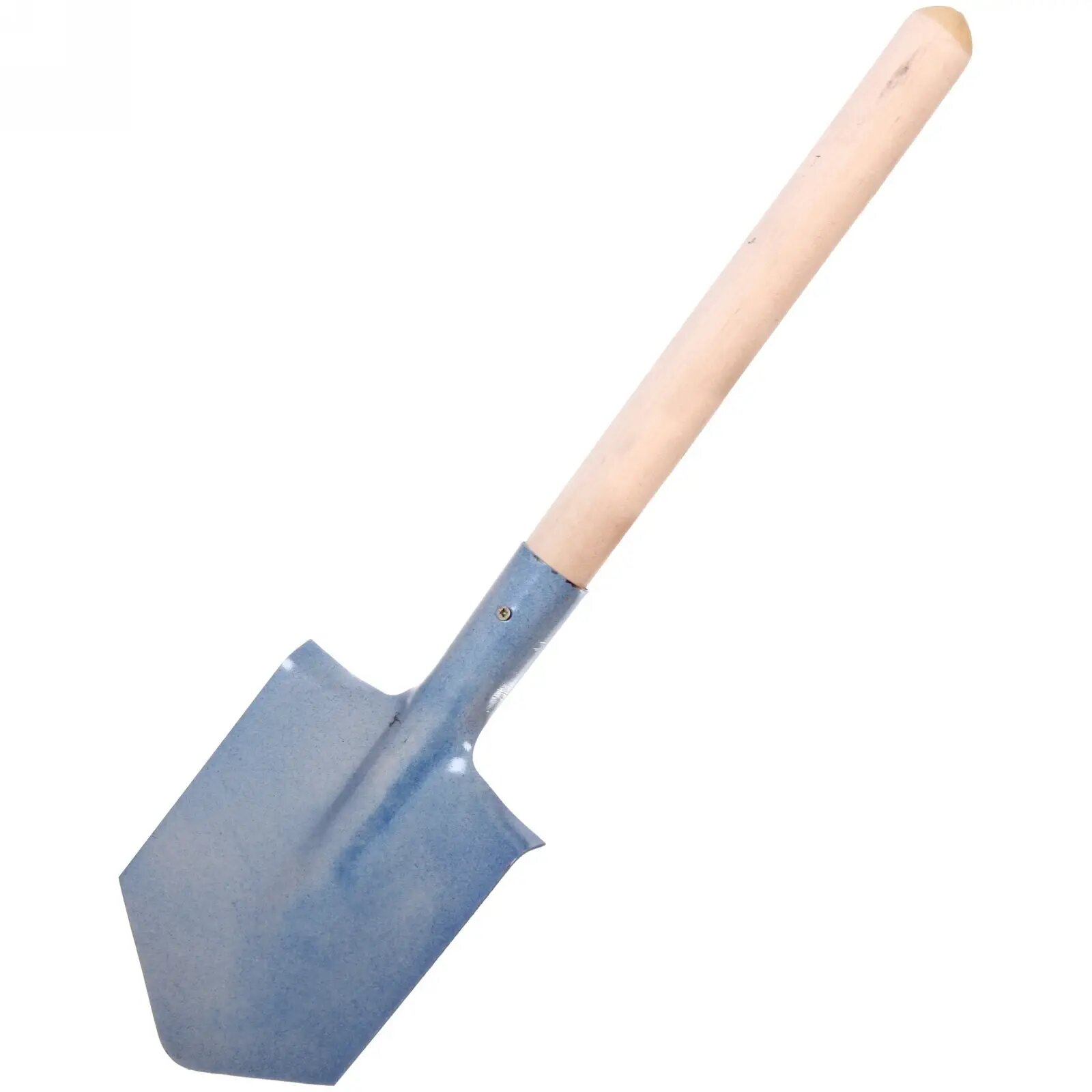 Лопата садово-автомобильная стальная, порошковый окрас, деревянная ручка, компактная