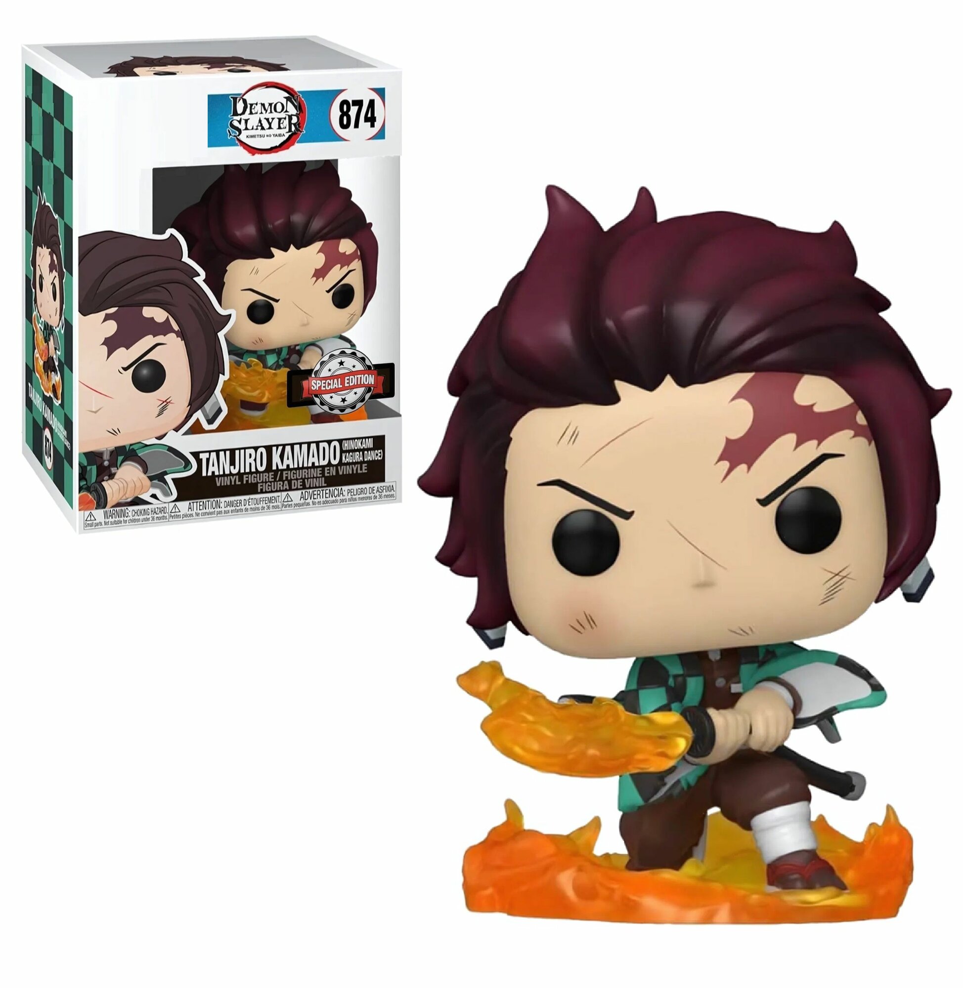 Фигурка Клинок рассекающий демонов Танзиро / Demon Slayer Tanjiro Kamado (10см) #874 светится в темноте-33