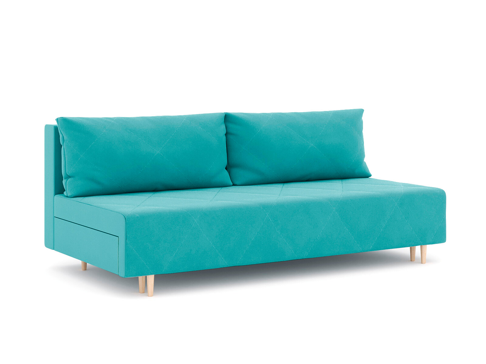 Диван прямой Милли без локтей, Азур