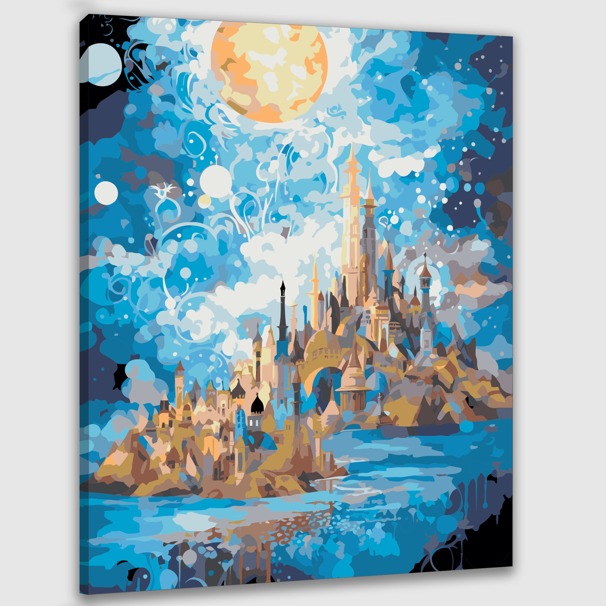 Картина по номерам 40x50 см, картина, смешанная техника, акриловая живопись, бумажный коллаж, карта мира снов