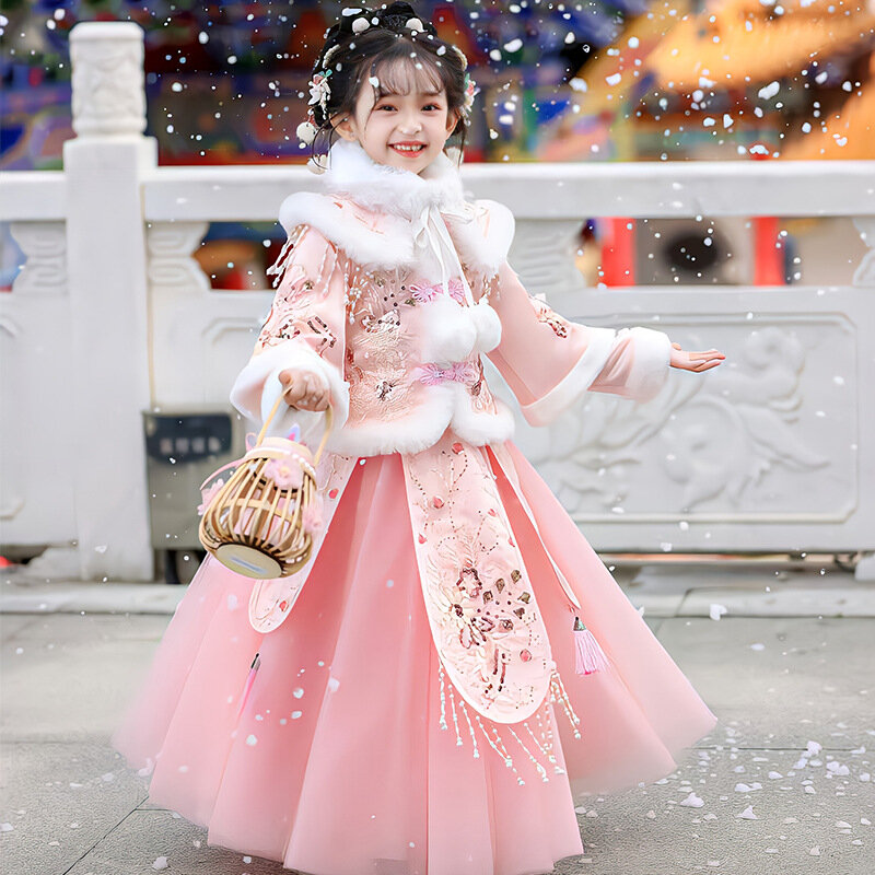 Костюм новогодний "Супер Фея", для девочек, 079 розовый, стеганый, утолщенный, 130 см