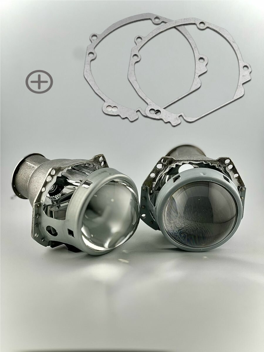 Би-галоген (лед/ксенон) линзы для Mazda 3 BM 2013-2019 тип HELLA 3R цоколь H7/D2/D4 / ближнего и дальнего света в автомобильные фары / Би галогенные модули комплект 2шт