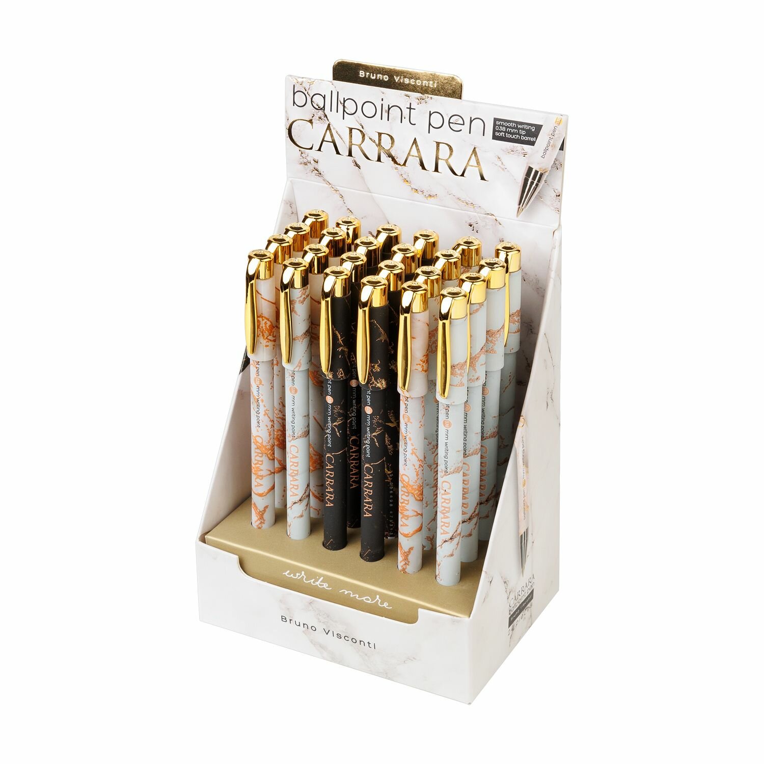 Ручка шариковая Bruno Visconti "CARRARA", цвет чернил синий