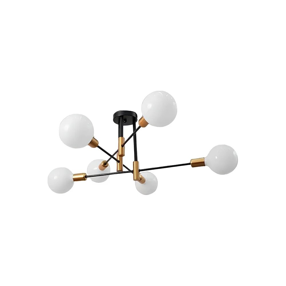 Люстра Балтийский светлячок 6-рожков, черно-золотая, L-3006, из высококачественных, является преимуществом
