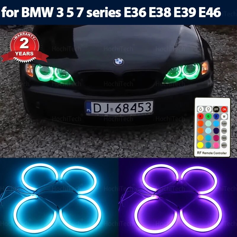 Комплект колец RGB с ангельскими глазами для BMW 3/5/7 E36/E38/E39/E46 2x13