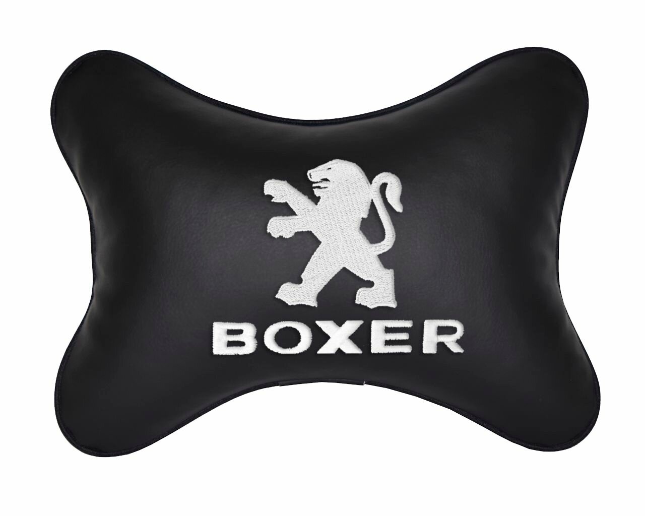 Подушка на подголовник черная экокожа PEGEOUT Boxer