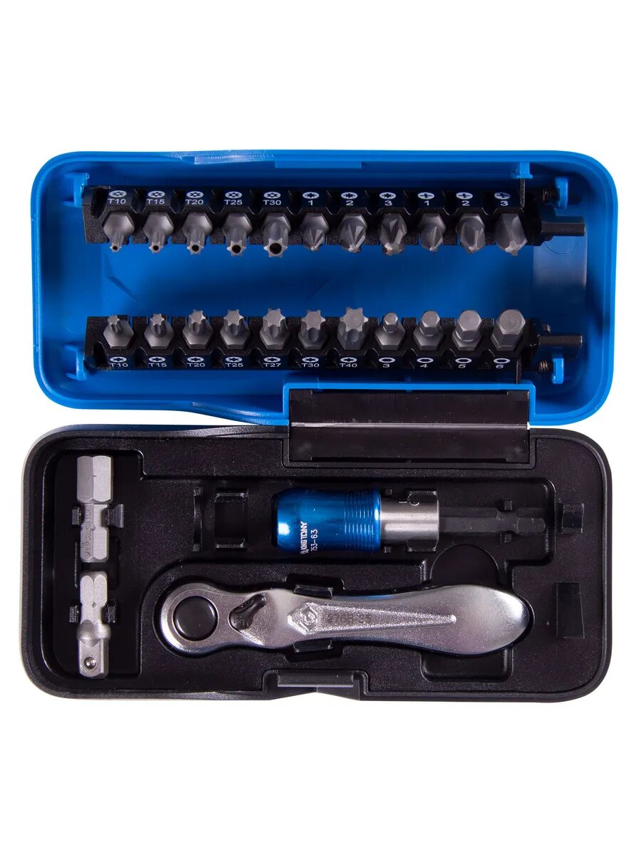 Набор вставок (бит) серии "атом" 1/4" PH PZ Hex Torx 26 пр
