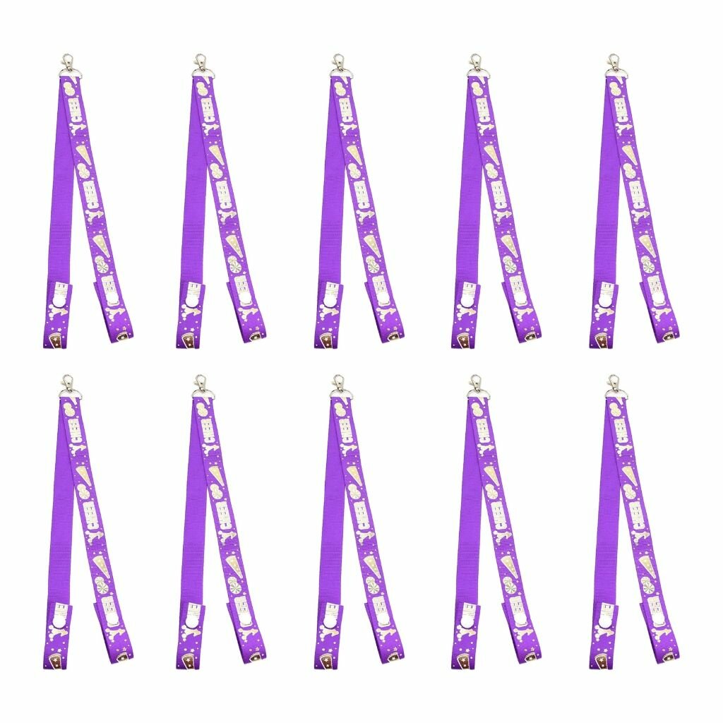 (10 шт) Ремешок с застежкой-липучкой в виде цветочного мяча для черлидинга-фиолетовый 5