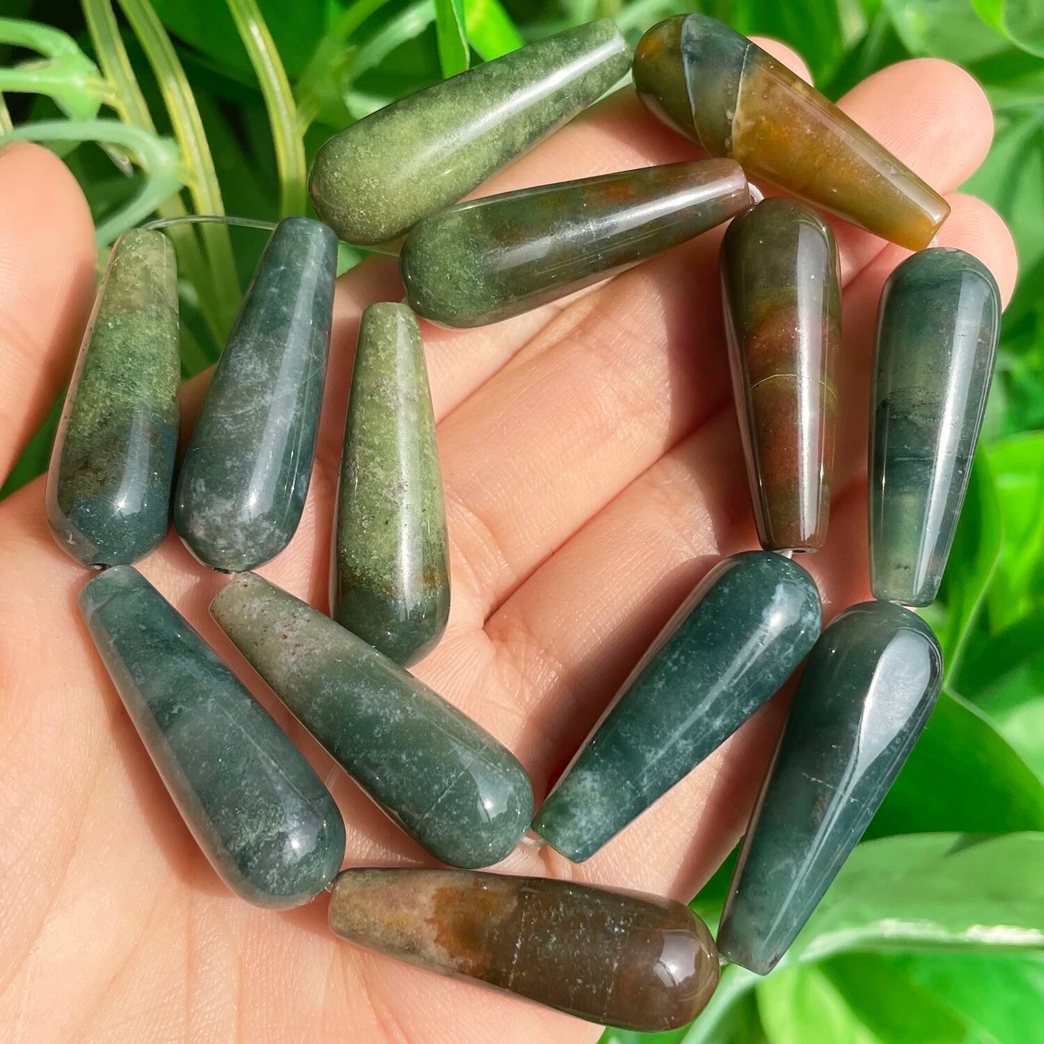 Бусины из агата India Agate, 12 шт.