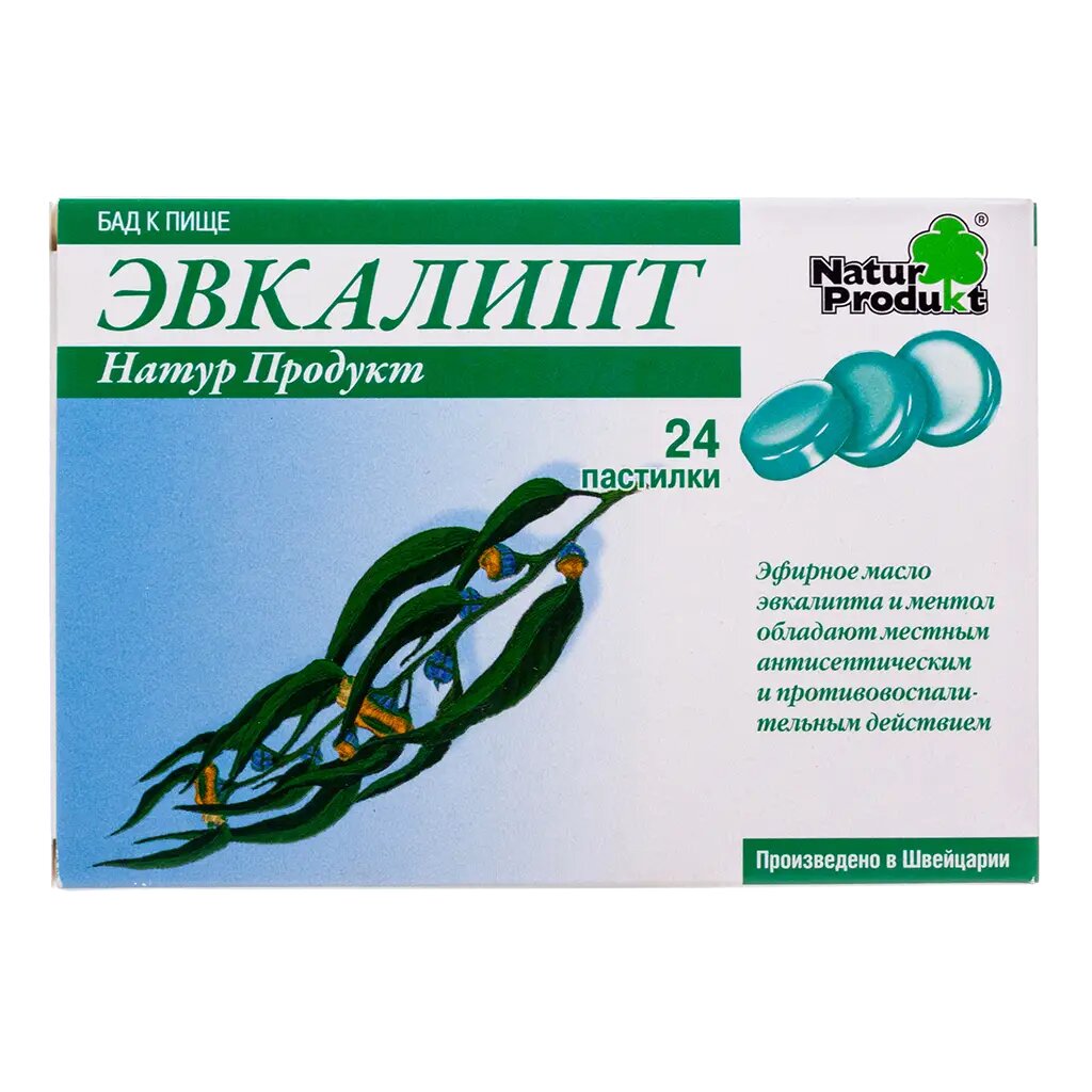 Эвкалипт Натур Продукт пастилки массой 2,5 г 24 шт