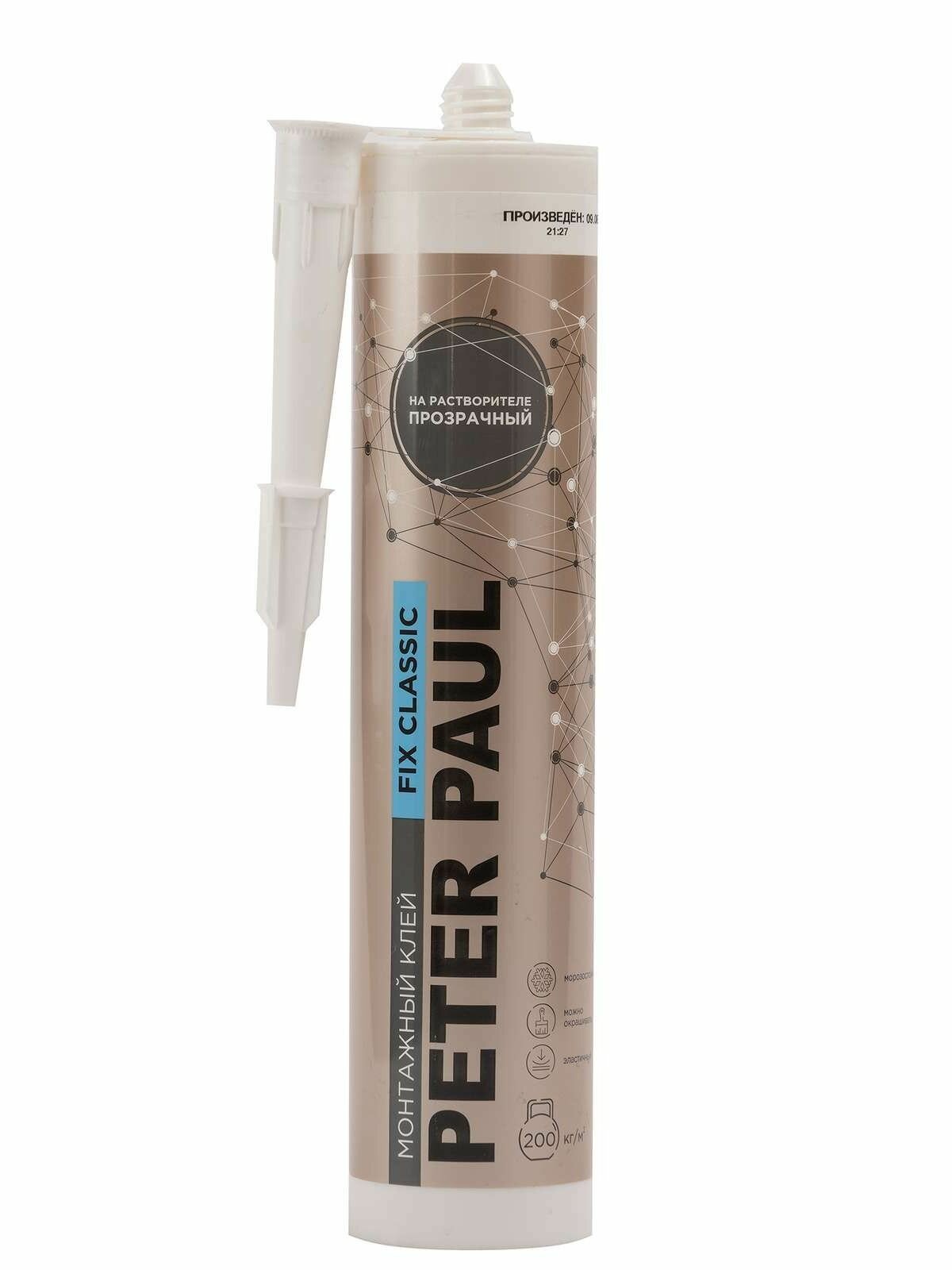 Монтажный клей Peter Paul Fix Classic каучуковый, универсальный, прозрачный, 300 мл