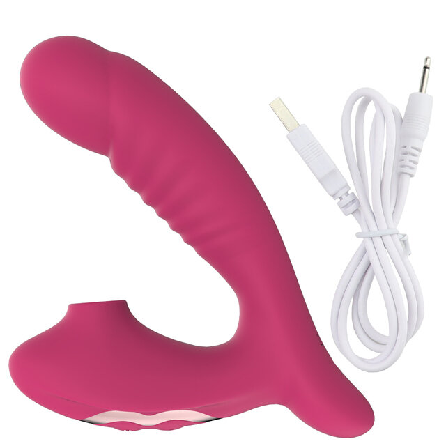 G Spot Dildo Vibrator Clit Sucker с 10 мощными режимами Оральный сосет для взрослых секс-игрушки для женщин Стимулятор клитора Пары веселья