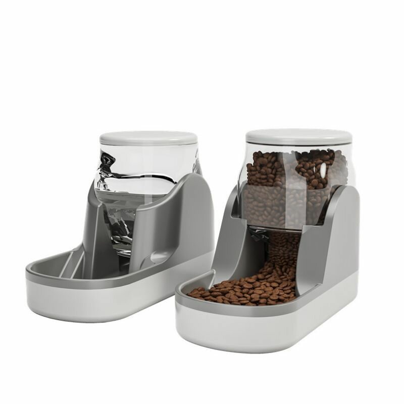 Собаки и кошки автоматическая Pet фидер Диспенсер для воды без плагина,2, grey, серый