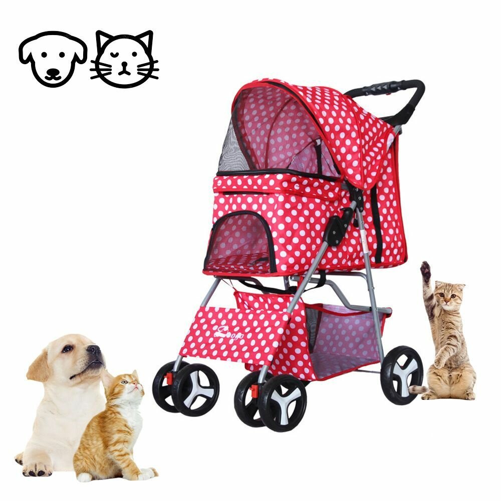 Коляска для перевозки животных, Легкая Складная коляска для собак и кошек, нагрузка до 15 кг, 67x47x100cm -HZ