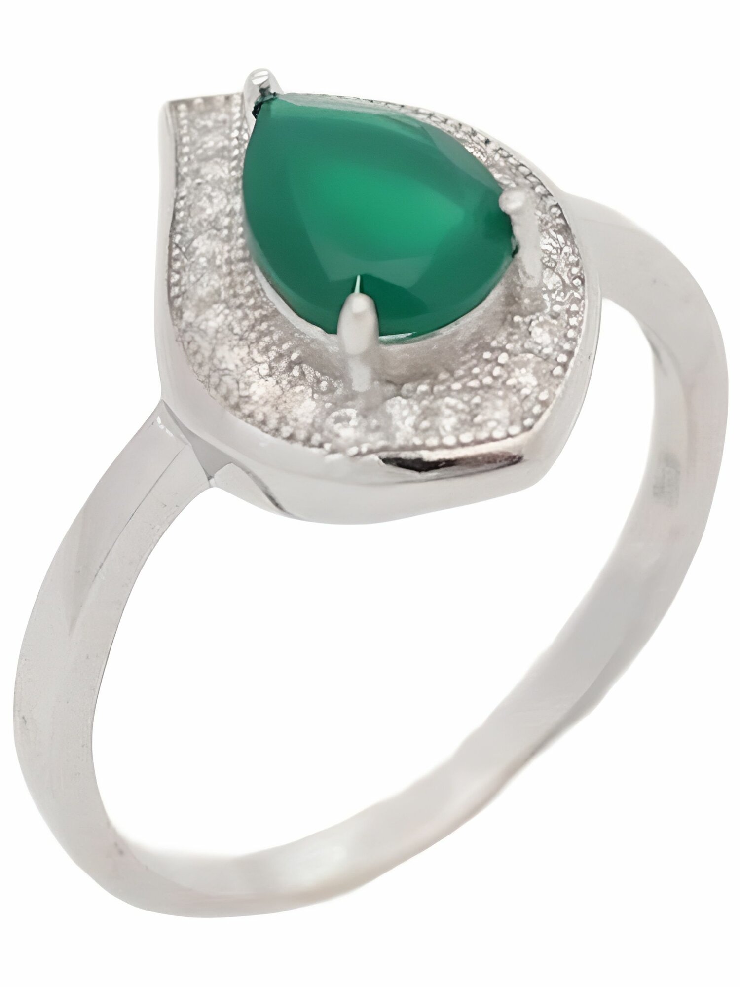 Кольцо тонкое, серебро, 925 проба, родирование, фианит