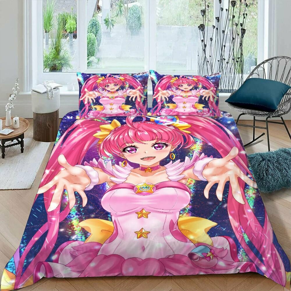 Постельное белье 1,5 спальное / 2-х , Пододеяльник, Аниме девушка