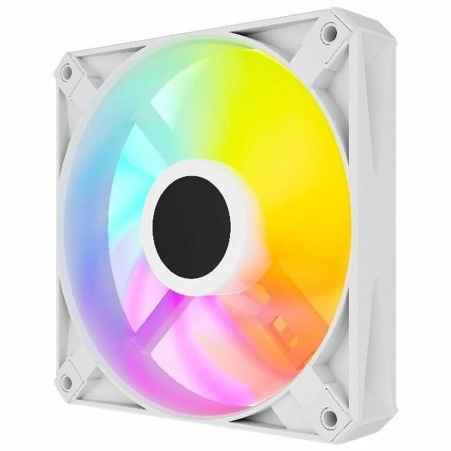 Вентилятор для корпуса Powercase (M56-12W ARGB) White 120x120x25мм ( 4pin PWM 3pin ARGB 700-150010% об/мин