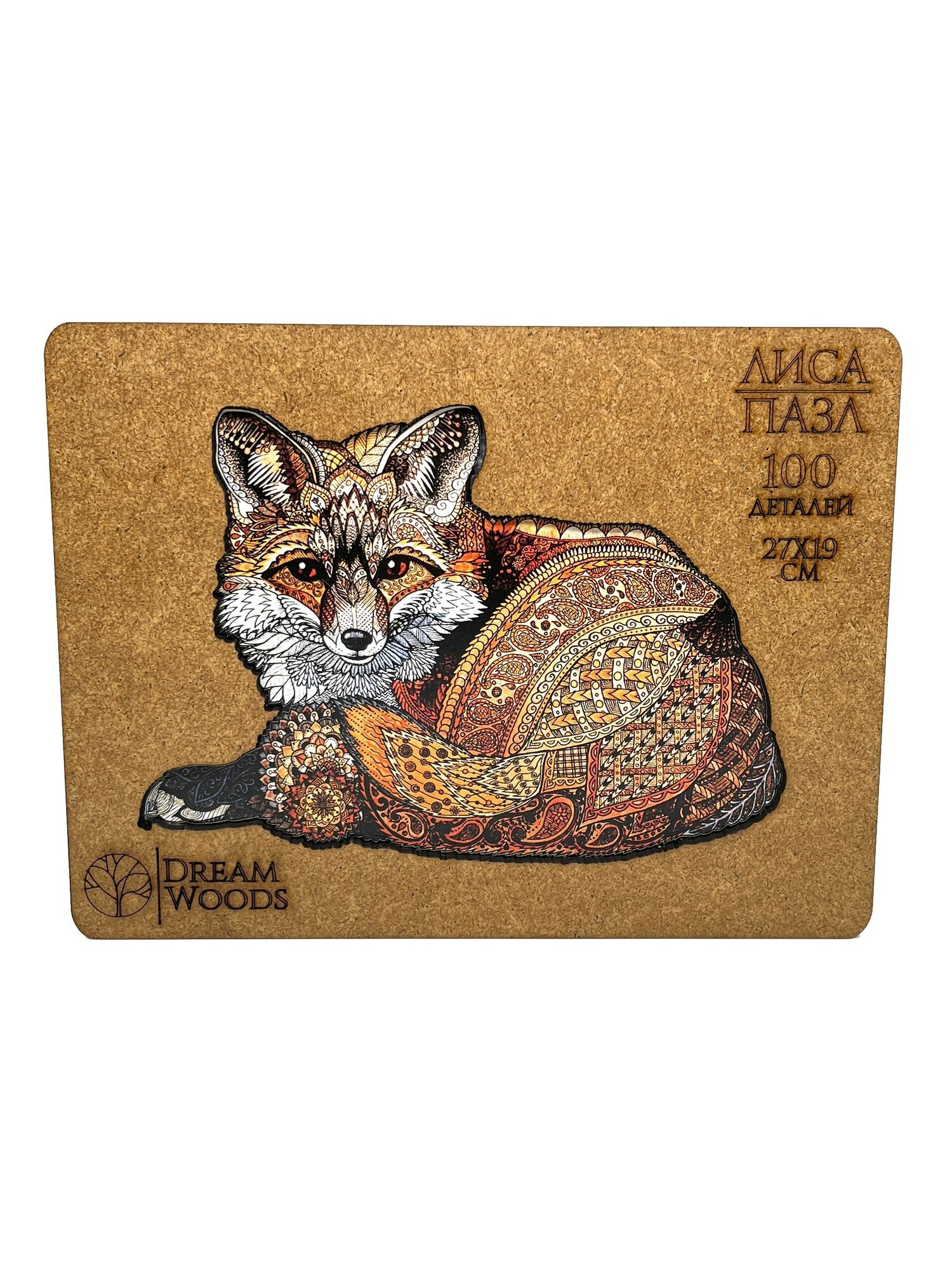 Пазл фигурный «Лиса», 100 деталей