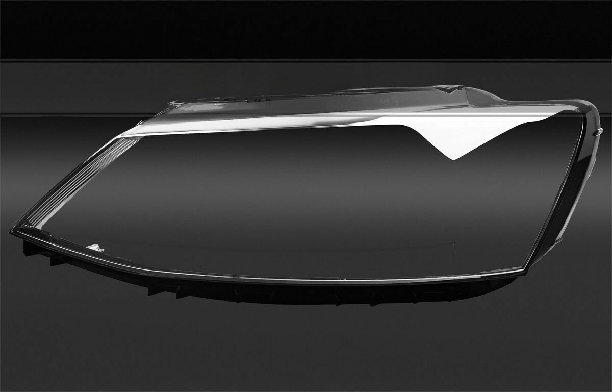 Стекло фары для Volkswagen Jetta (2010-2018), левое, поликарбонат