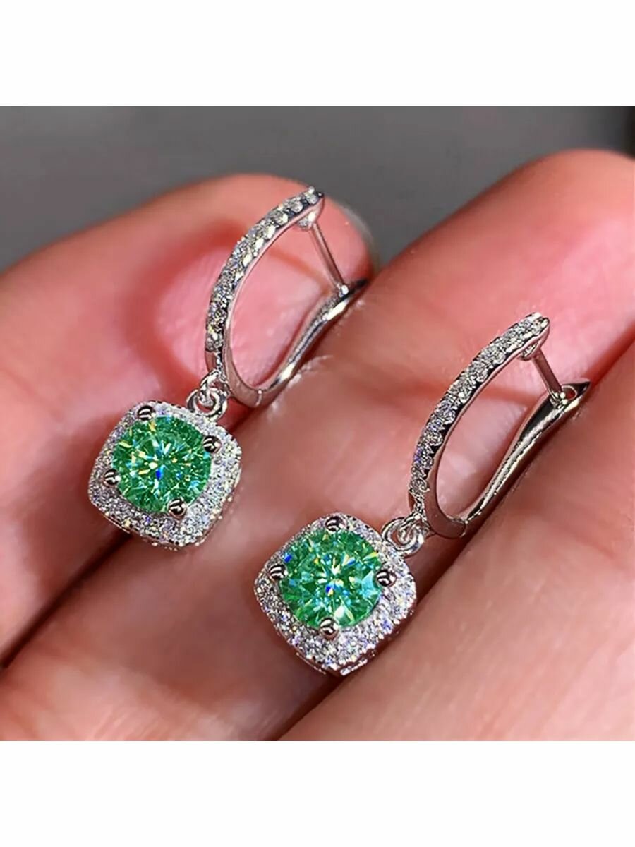 Серьги, искусственный камень