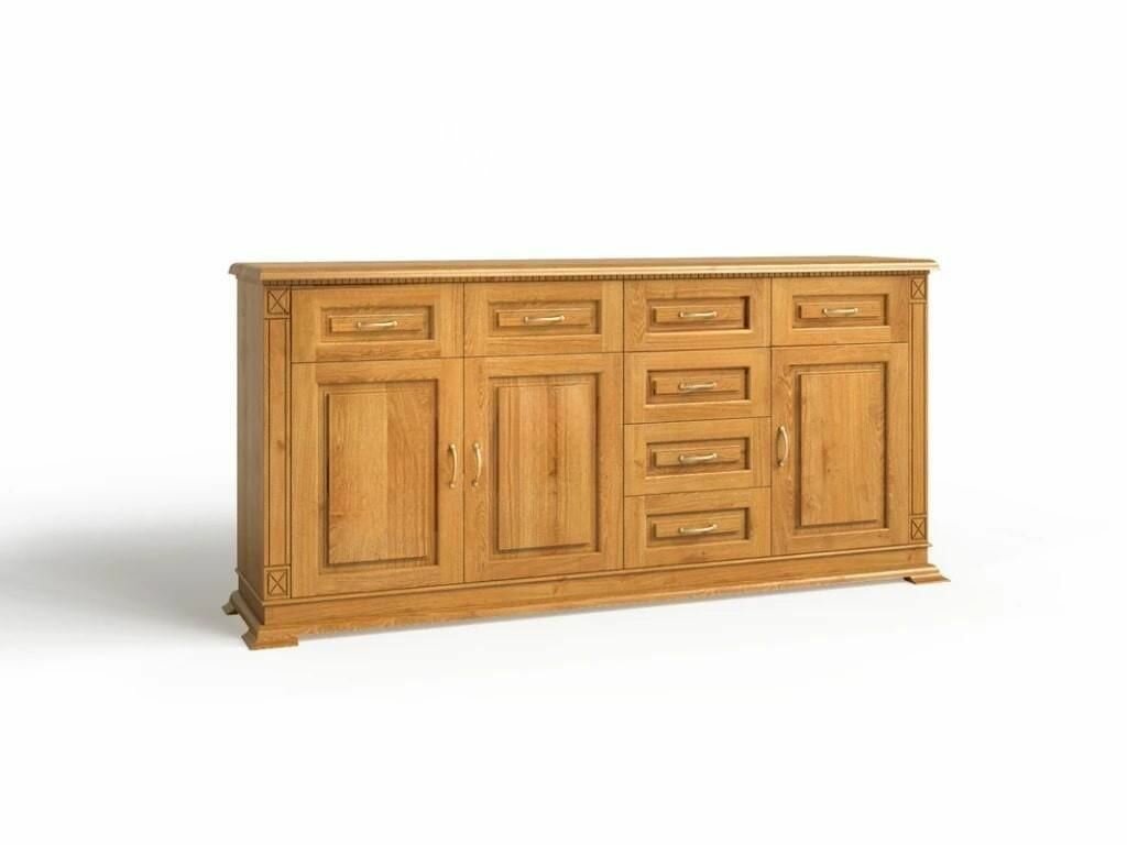 Комод Верди №143 из Массива сосны, 7 ящ, 200х45х100 см, классический орех 2