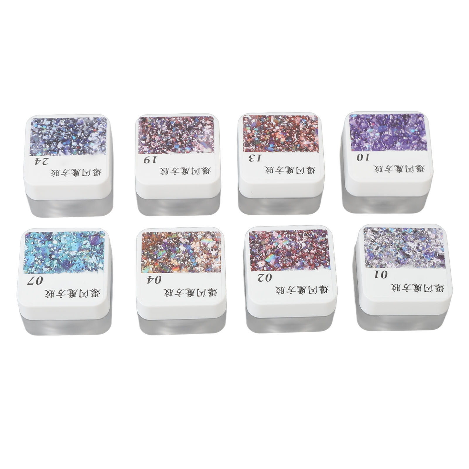 Набор клея для ногтей, 8 цветов, блестящие блестки, гель-краска для дизайна ногтей для маникюрного салона