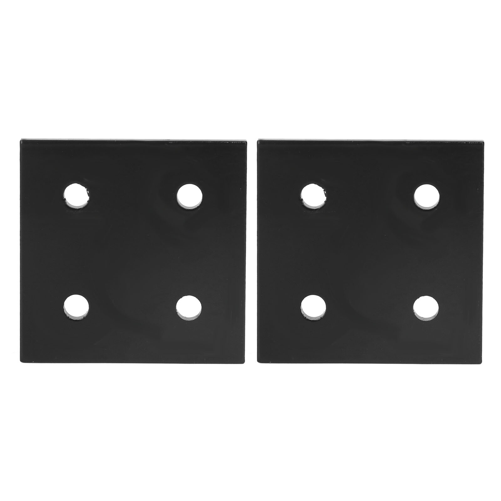 2 шт. угловых соединительных пластин, прямоугольные кронштейны из алюминиевого профиля для соединения деревянных деталей, 4 отверстия, алюминиевый сплав 6060.