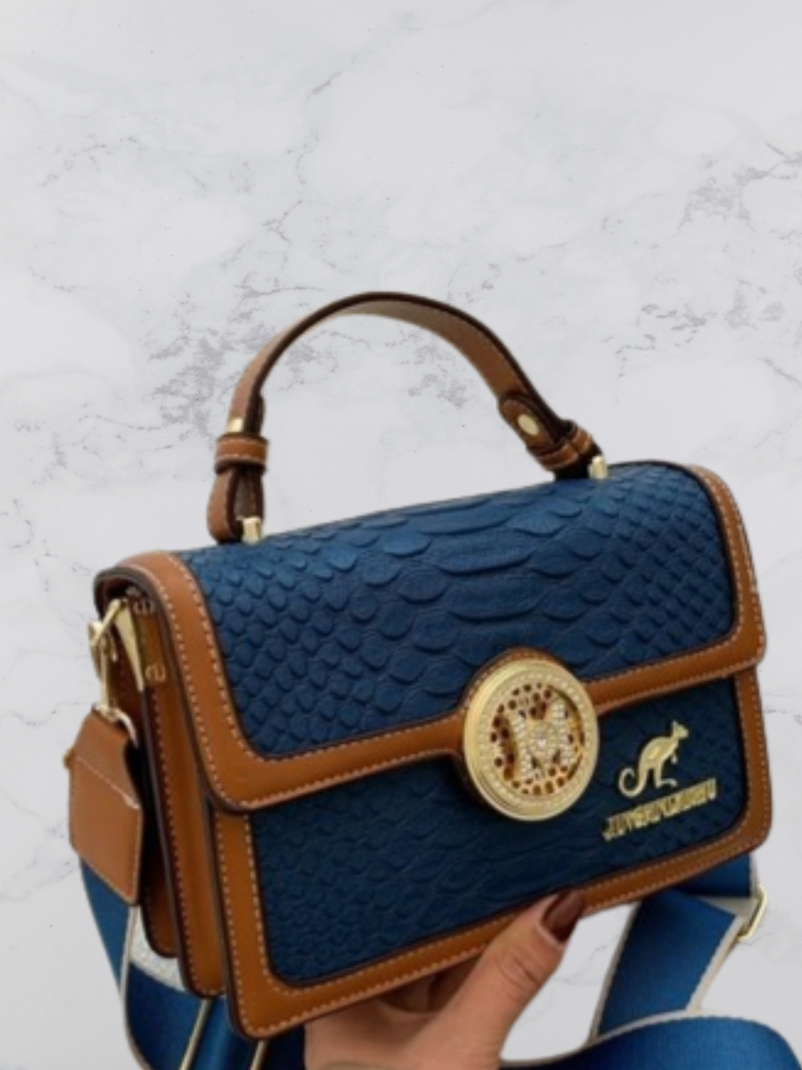 Сумка кросс-боди  сумка маленькая женская, стильная, модная из искусственной кожи змея