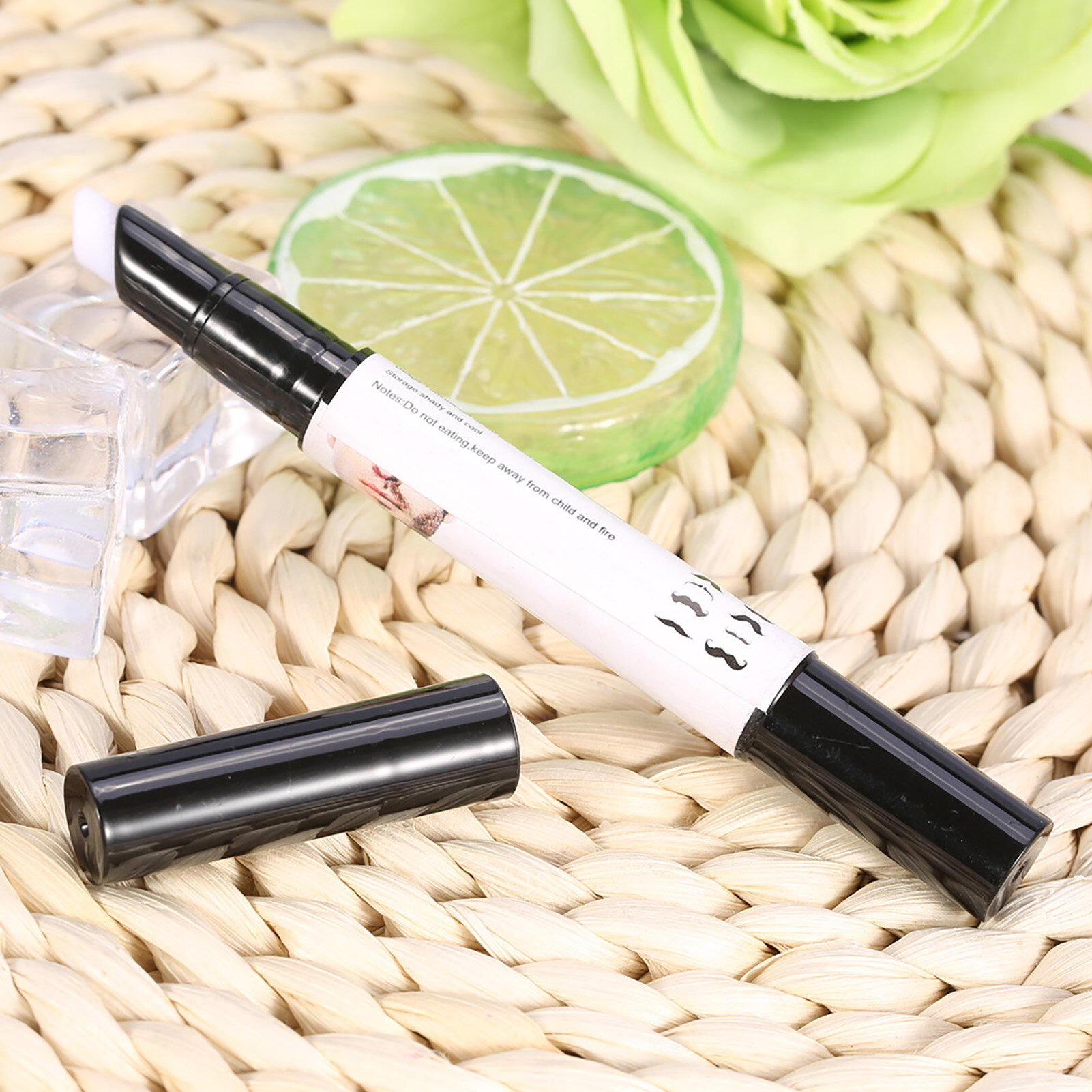 1PC Пен для роста и формирования бороды, бакенбардов, усов у мужчин, цвет по изображению, размер approx. 12.5*1cm, основные ингредиенты: экстракт анегелики, пальмовое масло, чайное масло, гормон роста волосяных фолликулов