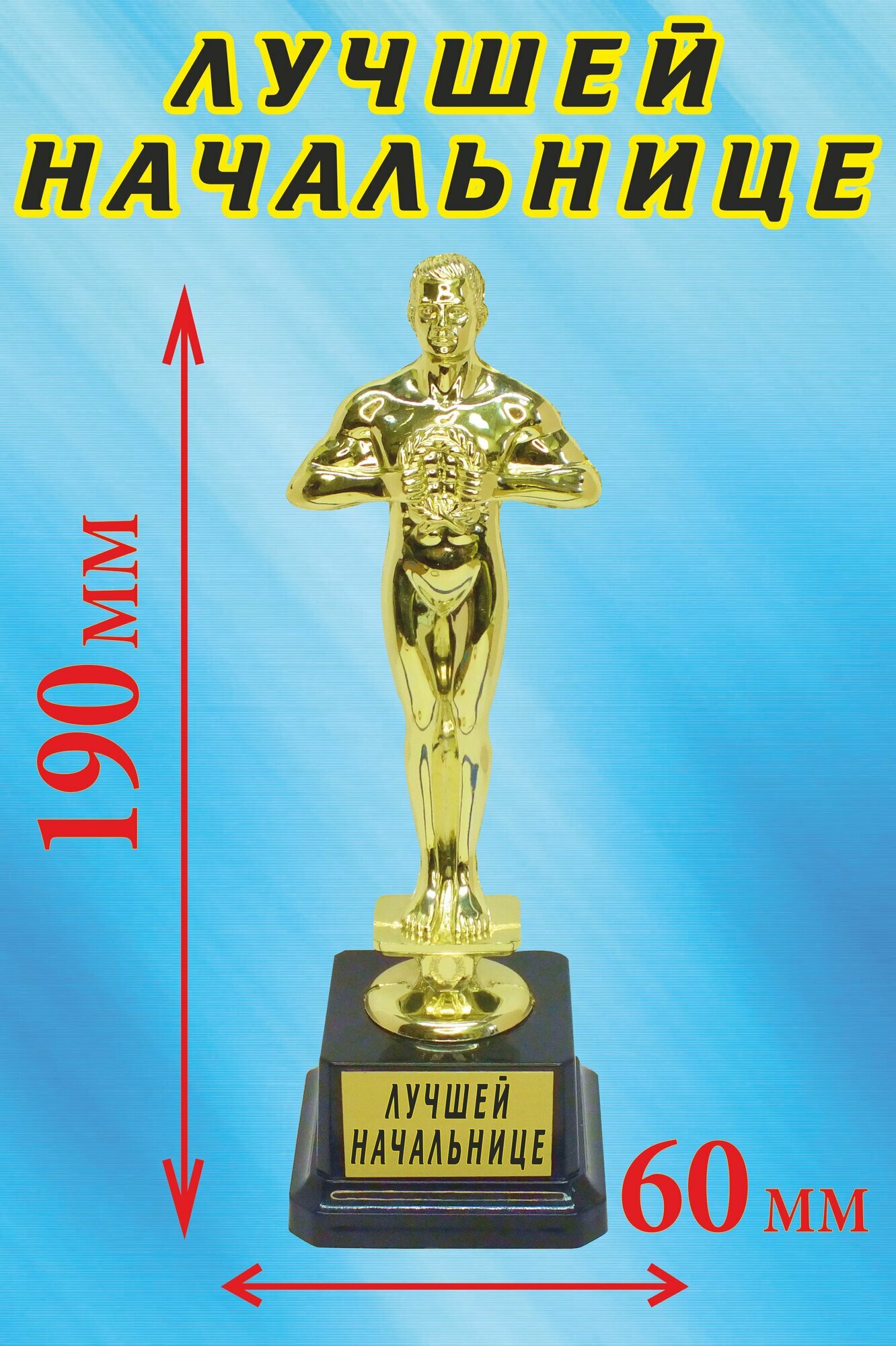 Кубок подарочный Оскар " Лучшей начальнице ".