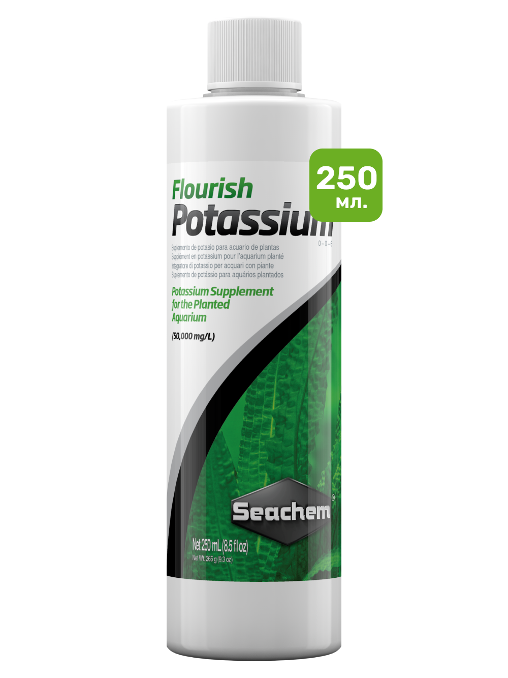 Добавка калия Seachem Flourish Potassium, 250мл, 5мл. на 125л.