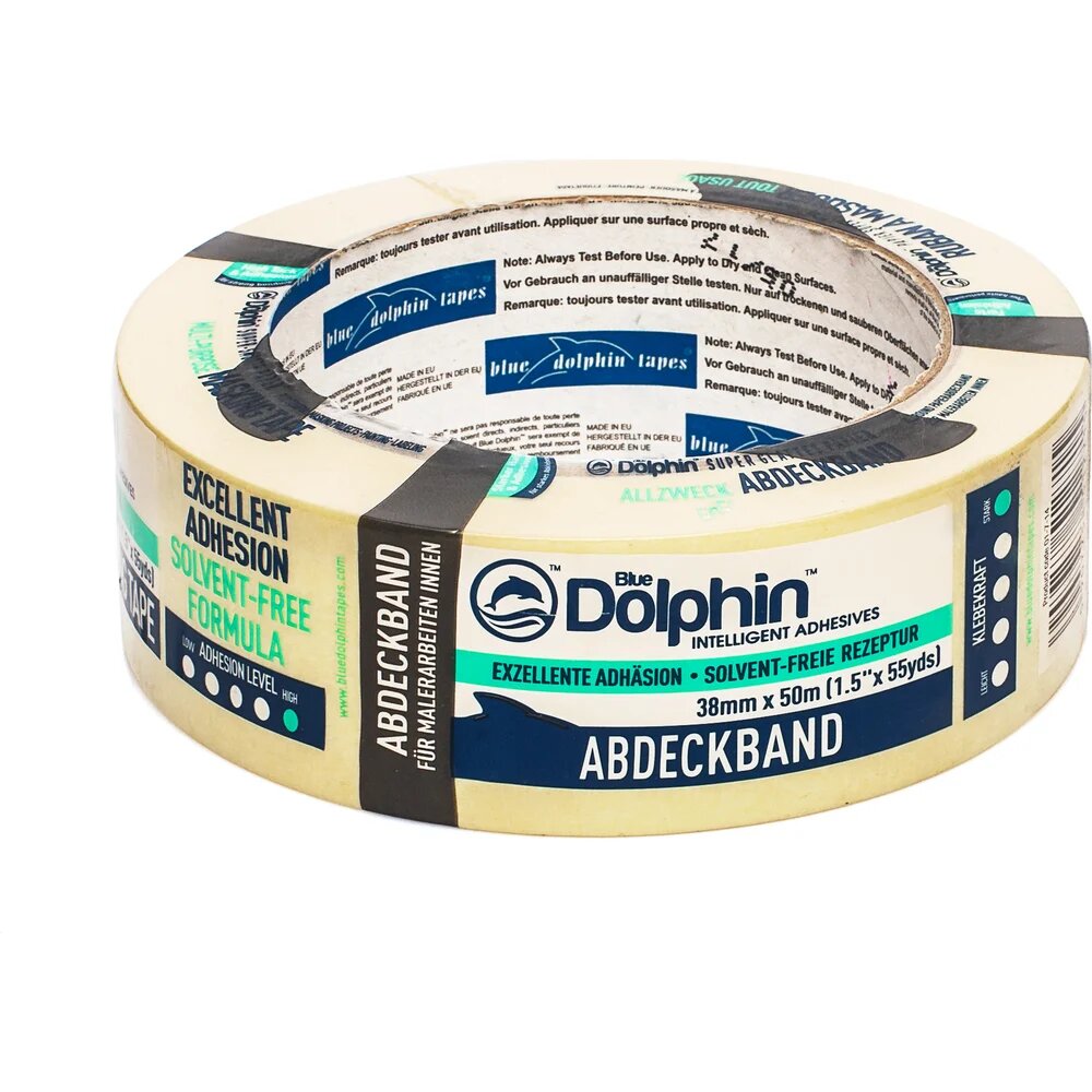 Blue Dolphin Многофункциональная малярная лента желтая Masking Tape, 38мм х 50м 01-7-14 ST627