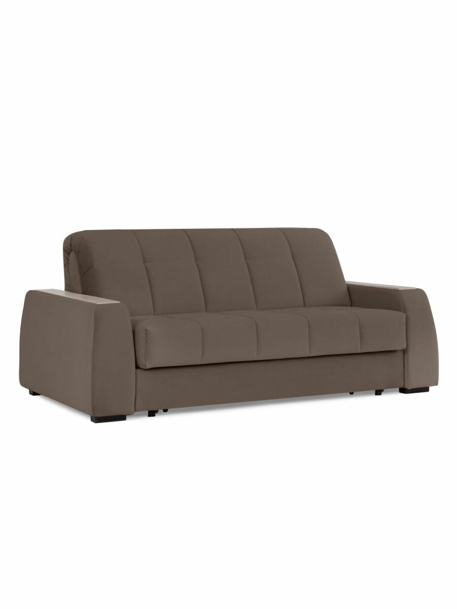 Диван-кровать Askona (Аскона) Домо про 180 с широкими подлокотниками Ясень-квадрат-Тк. Sky Velvet 02