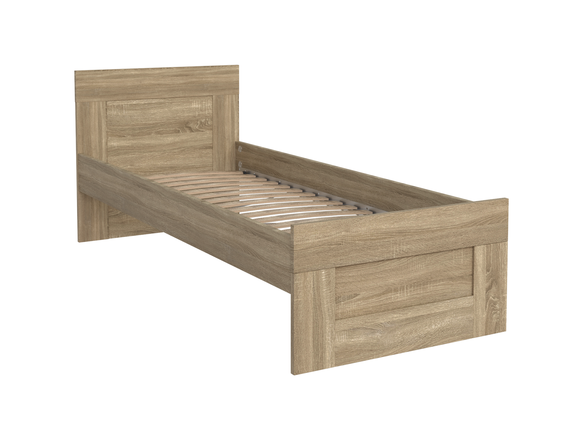 Кровать VMG Industry "Сириус", сонома, односпальная, 80см x 200см, ортопедическое основание