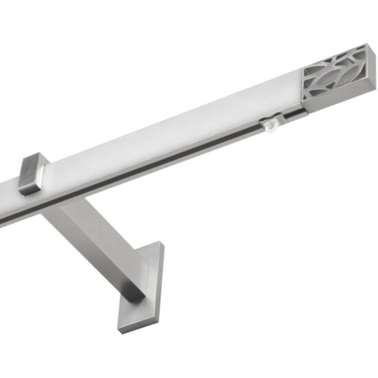 Карниз металлический Arttex однорядный Хай-тек диаметр 34/13, Сталь 320 с наконечником Шарм (составной)