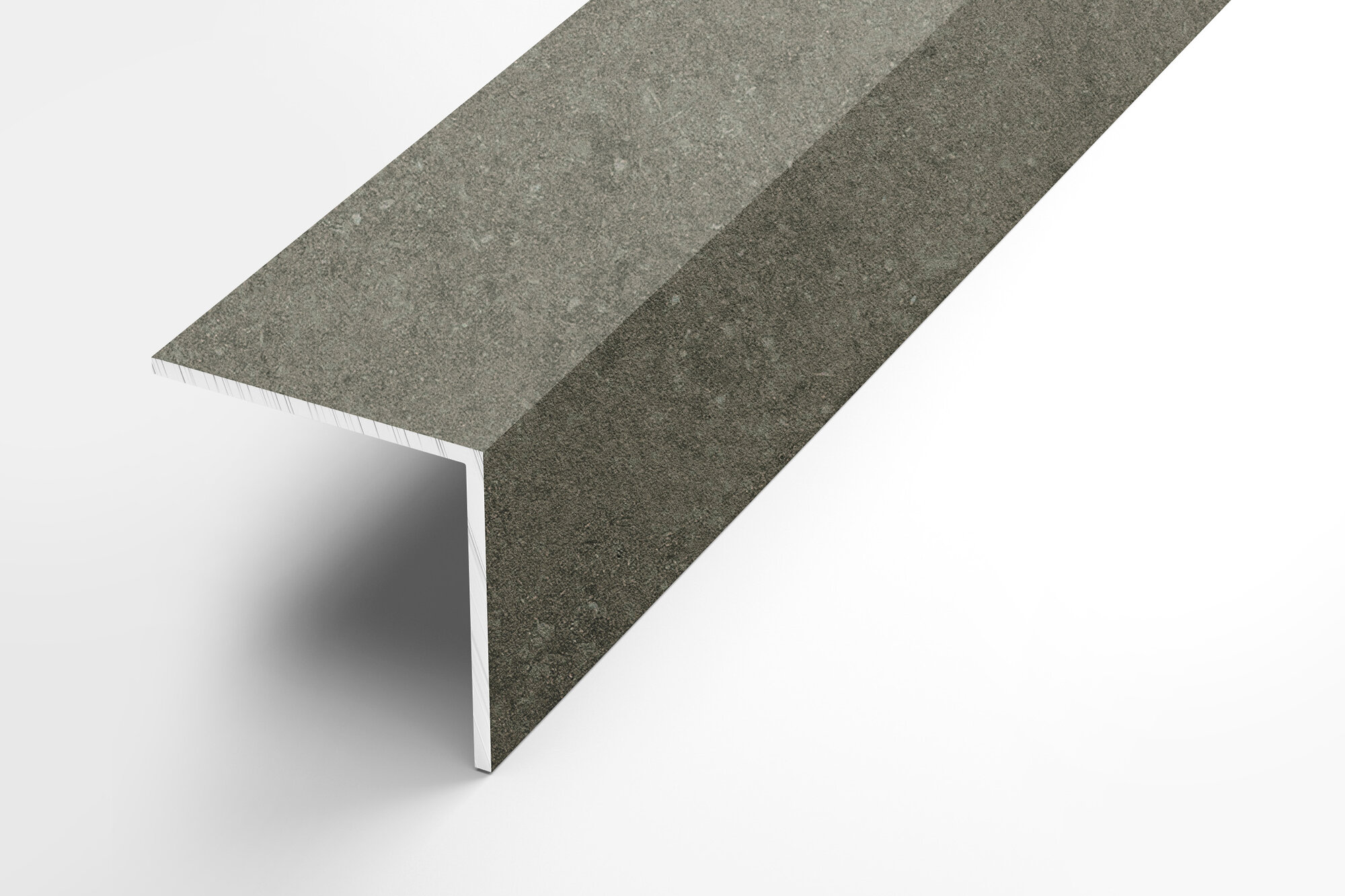 Уголок алюминиевый 40х40 мм, длина 2,7 м, профиль угловой внешний Лука УП 15-27, декор Бетон классик 055